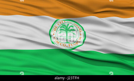 Miami Florida waving flag illustration. Regions and Cities of the ...