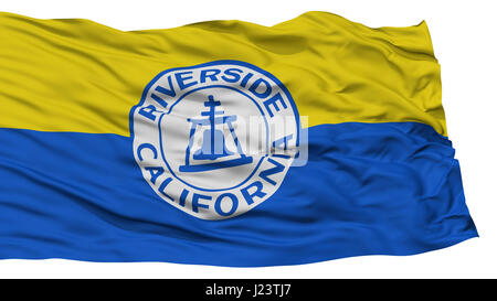 Riverside California 3D waving flag illustration. Texture can be used ...