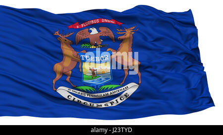 Isolated Michigan Flag, USA state Stock Photo - Alamy