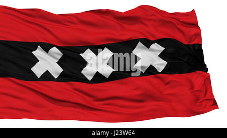 Isolated Amsterdam City Flag, Capital City of Netherlands, Waving on ...