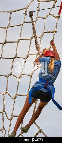 High Ropes Adventure Program Stock Photo - Alamy