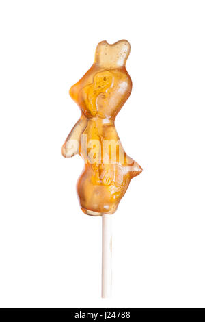 Rabbit toy, isolated on solid green background Stock Photo - Alamy