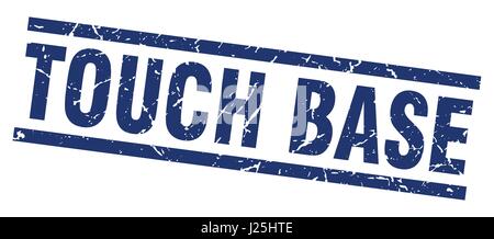 square grunge blue touch base stamp Stock Vector Image & Art - Alamy