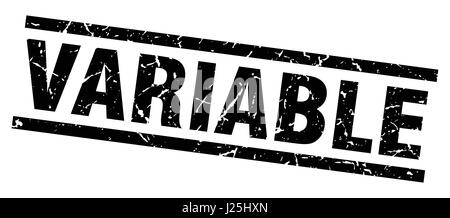 variable stamp. variable square grungy black sign Stock Vector Image ...