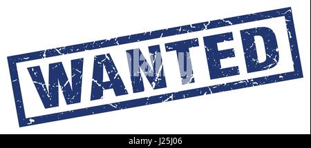 wanted stamp. wanted square grungy blue sign Stock Vector Image & Art ...
