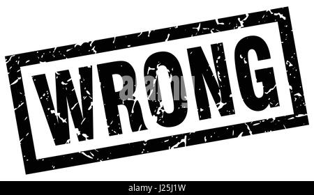 square grunge black wrong stamp Stock Vector Image & Art - Alamy