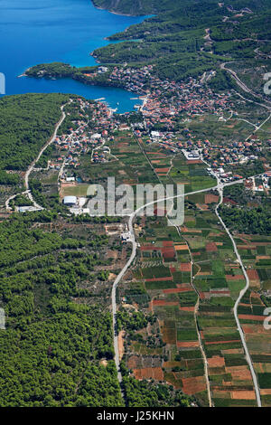 Aerial view of Jelsa town on Hvar island, Croatia Stock Photo - Alamy
