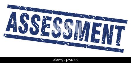 assessment stamp. assessment square grunge blue sign Stock Vector Image ...