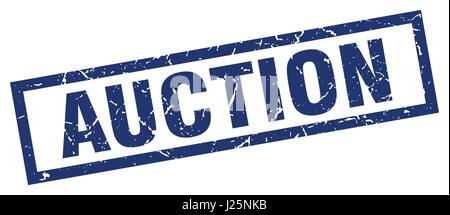 square grunge blue auction stamp Stock Vector Image & Art - Alamy