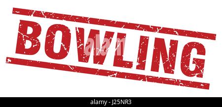 square grunge red bowling stamp Stock Vector Image & Art - Alamy