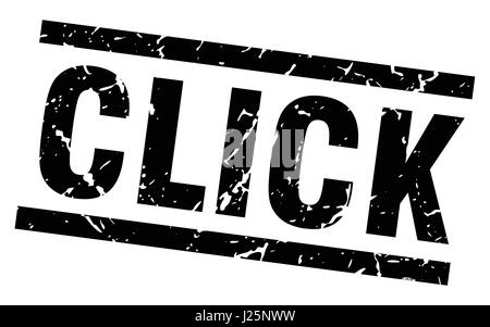 click stamp. click square grungy black sign Stock Vector Image & Art ...