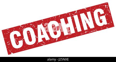coaching stamp. coaching square grungy red sign Stock Vector Image ...