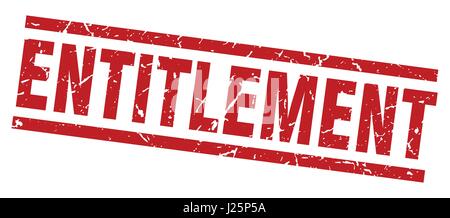 entitlement stamp. entitlement square grunge red sign Stock Vector Image & Art - Alamy
