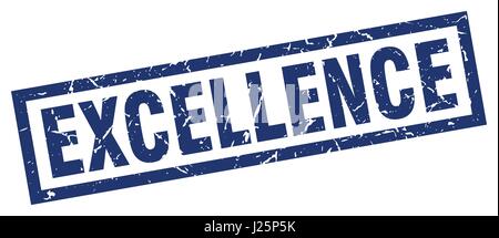 excellence stamp. excellence square grungy blue sign Stock Vector Image ...