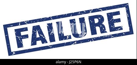 square grunge blue failure stamp Stock Vector Image & Art - Alamy