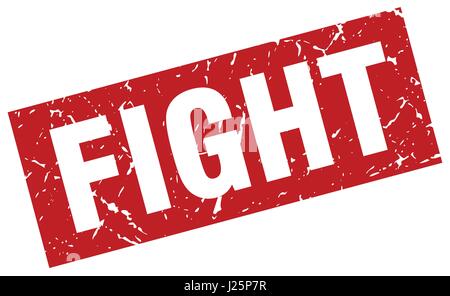 fight stamp. fight square grungy red sign Stock Vector Image & Art - Alamy