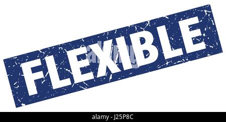 flexible blue grunge square vintage rubber stamp Stock Vector Image ...