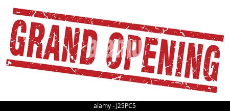 square grunge red grand opening stamp Stock Vector Image & Art - Alamy