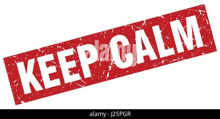 square grunge red keep calm stamp Stock Vector Image & Art - Alamy