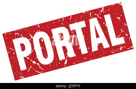 portal stamp. portal square grungy red sign Stock Vector Image & Art ...