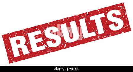 square grunge red results stamp Stock Vector Image & Art - Alamy