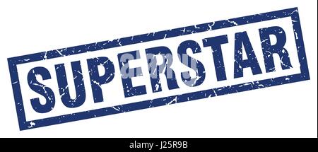 square grunge blue superstar stamp Stock Vector Image & Art - Alamy