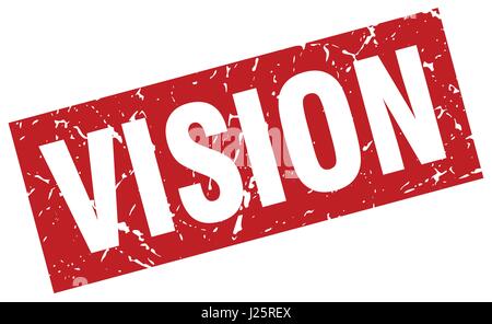 vision stamp. vision square grungy red sign Stock Vector Image & Art ...