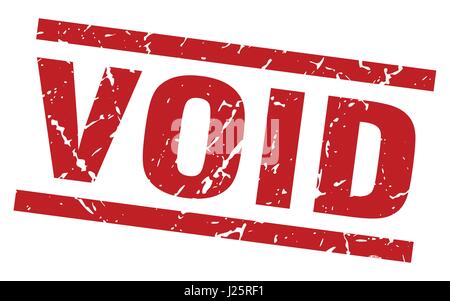 Grunge red void square rubber seal stamp on white background Stock ...