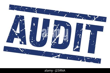 square grunge blue audit stamp Stock Vector Image & Art - Alamy