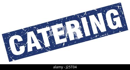 square grunge blue catering stamp Stock Vector Image & Art - Alamy