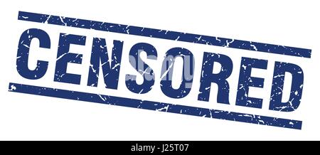 censored stamp. censored square grungy blue sign Stock Vector Image ...