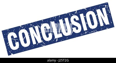 square grunge blue conclusion stamp Stock Vector Image & Art - Alamy