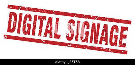 square grunge red digital signage stamp Stock Vector Image & Art - Alamy
