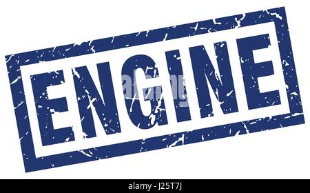 engine stamp. engine square grungy blue sign Stock Vector Image & Art ...