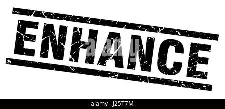 enhance stamp. enhance square grungy black sign Stock Vector Image ...
