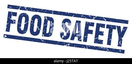 food safety stamp. food safety square grungy blue sign Stock Vector ...