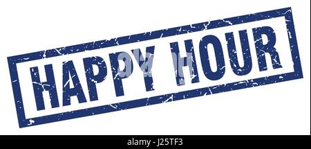 square grunge blue happy hour specials stamp Stock Vector Image & Art ...