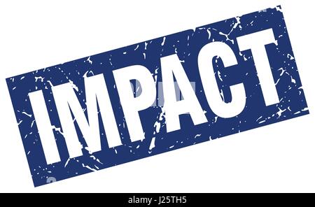 square grunge blue impact stamp Stock Vector Image & Art - Alamy