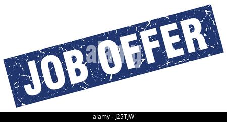 square grunge blue job offer stamp Stock Vector Image & Art - Alamy