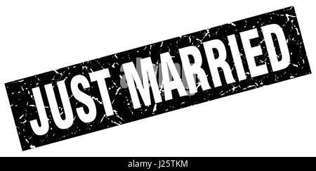 just married stamp. just married square grungy black sign Stock Vector ...