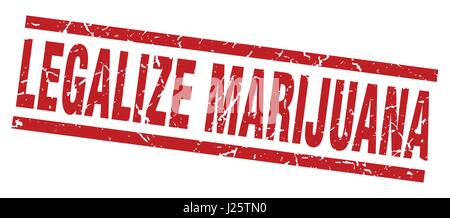 square grunge red legalize marijuana stamp Stock Vector Image & Art - Alamy
