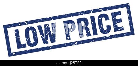 square grunge blue low price stamp Stock Vector Image & Art - Alamy