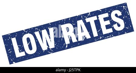 square grunge blue low rates stamp Stock Vector Image & Art - Alamy