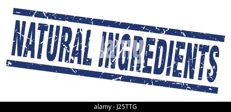square grunge blue natural ingredients stamp Stock Vector Image & Art ...