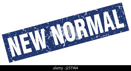 square grunge blue new normal stamp Stock Vector Image & Art - Alamy