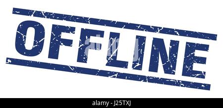 offline stamp. offline square grunge blue sign Stock Vector Image & Art ...