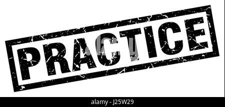 practice stamp. practice square grungy black sign Stock Vector Image ...