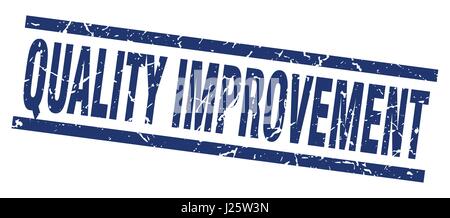 square grunge blue quality improvement stamp Stock Vector Image & Art ...