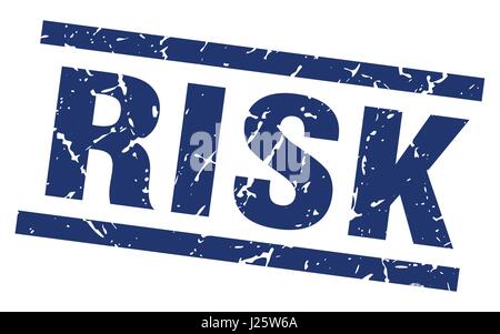square grunge blue risk stamp Stock Vector Image & Art - Alamy