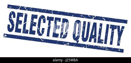 square grunge blue selected quality stamp Stock Vector Image & Art - Alamy